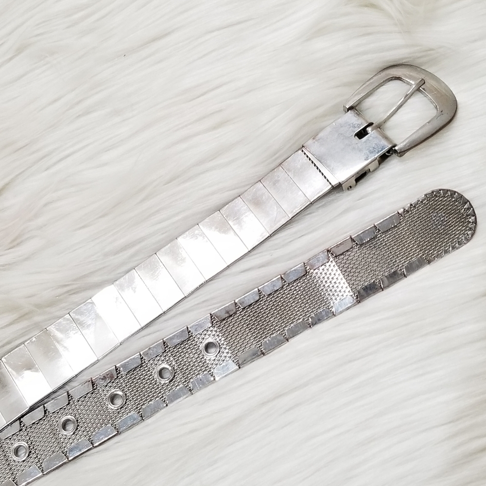 Vintag Silver Metal Belt - Gem